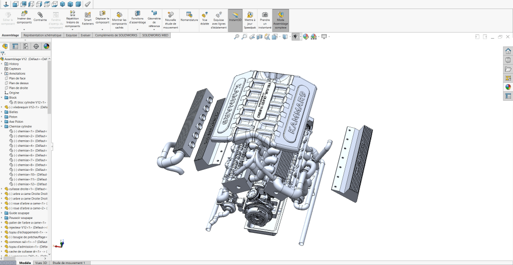 Fusion 360 V12 Engine Test | KAMMAR9